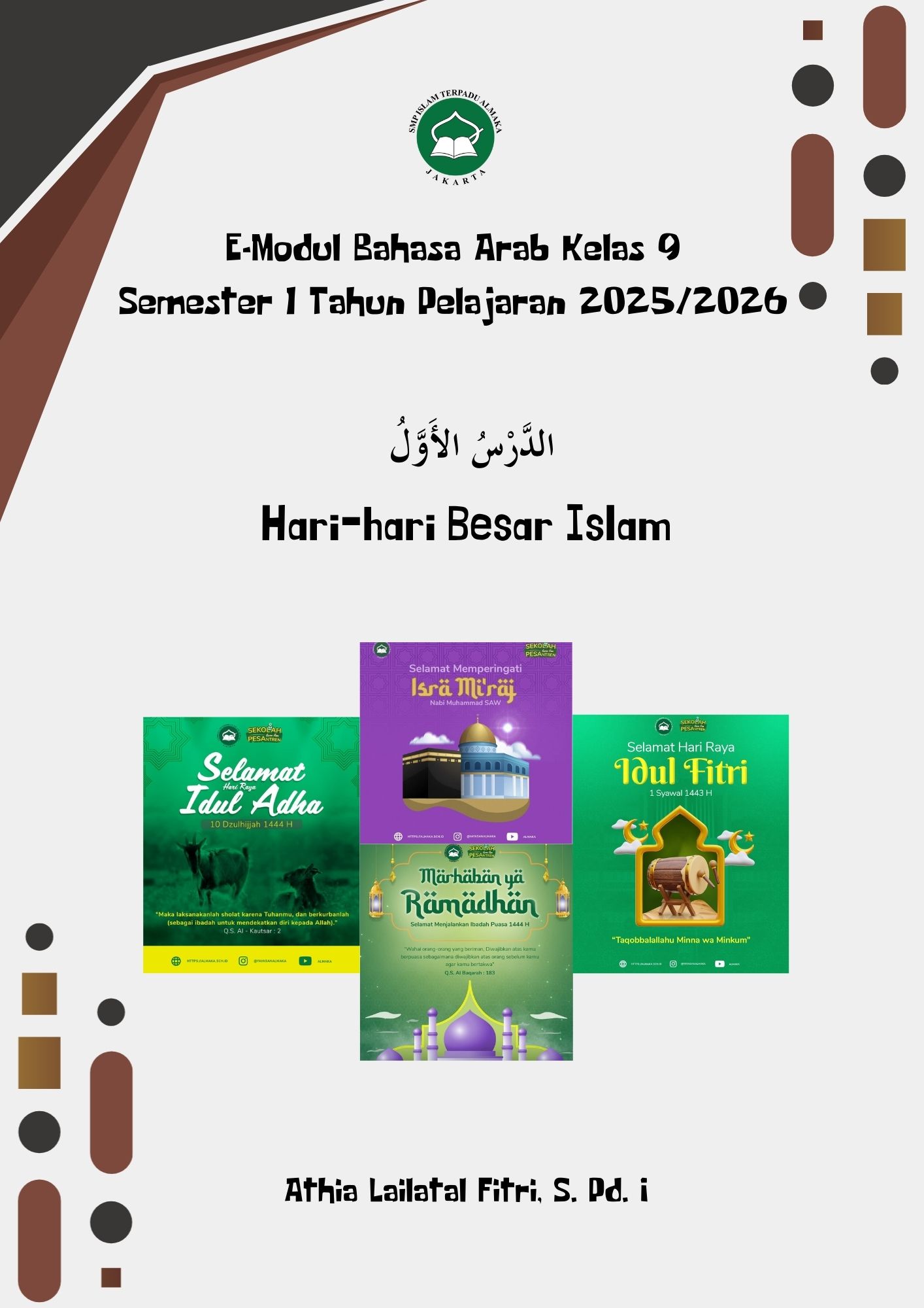 E-Modul Bahasa Arab Fase D9 – Ruang Belajar SMPIT ALMAKA